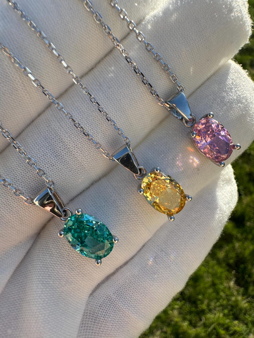 Icecut Elliptical Topaz Gems, Gift for Mothers, Gift for Her, 925 ...