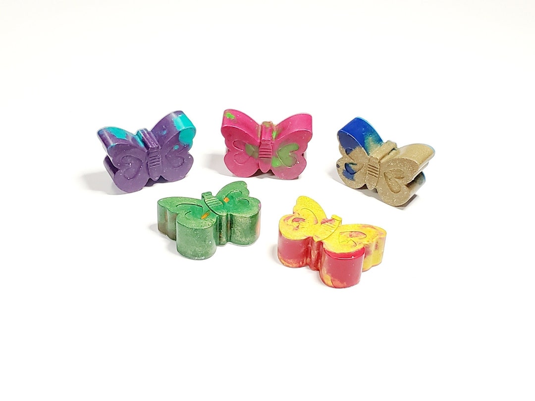 Butterfly Glitter Crayons - Set of 5 - Etsy