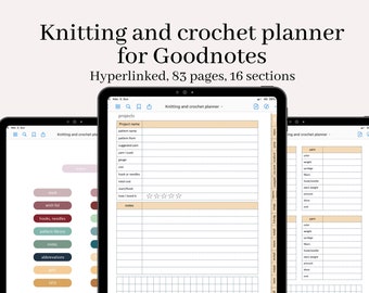Digital Knitting Planner With Digital Knitting Stickers for - Etsy