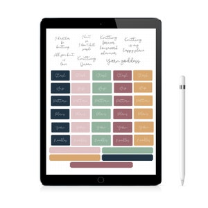 Digital Knitting Planner With Digital Knitting Stickers for Goodnotes ...