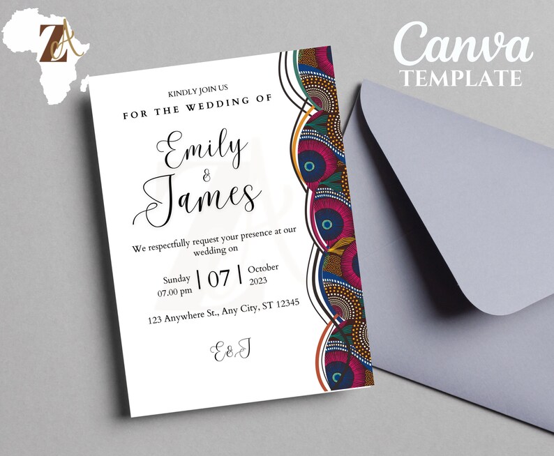 Wedding Invitation &timeline Template, Order of Events,african Wedding ...