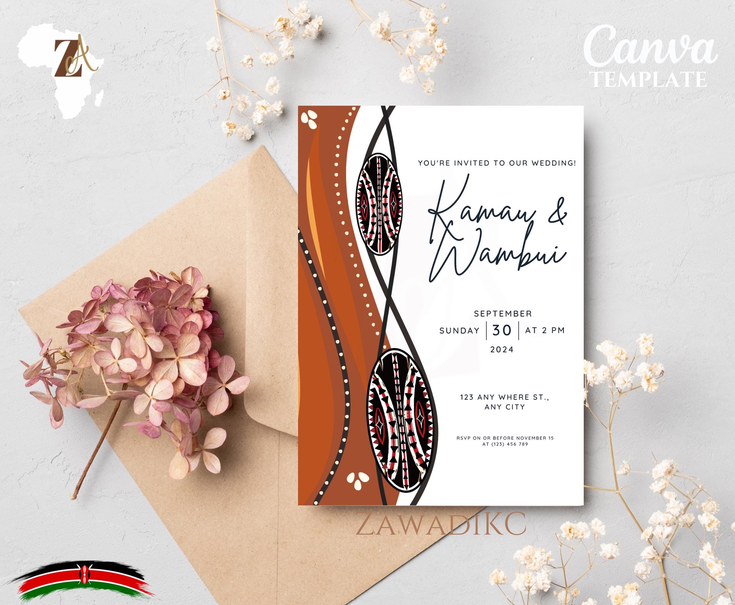 African Wedding Invitation, African Traditional Wedding Invitations ...