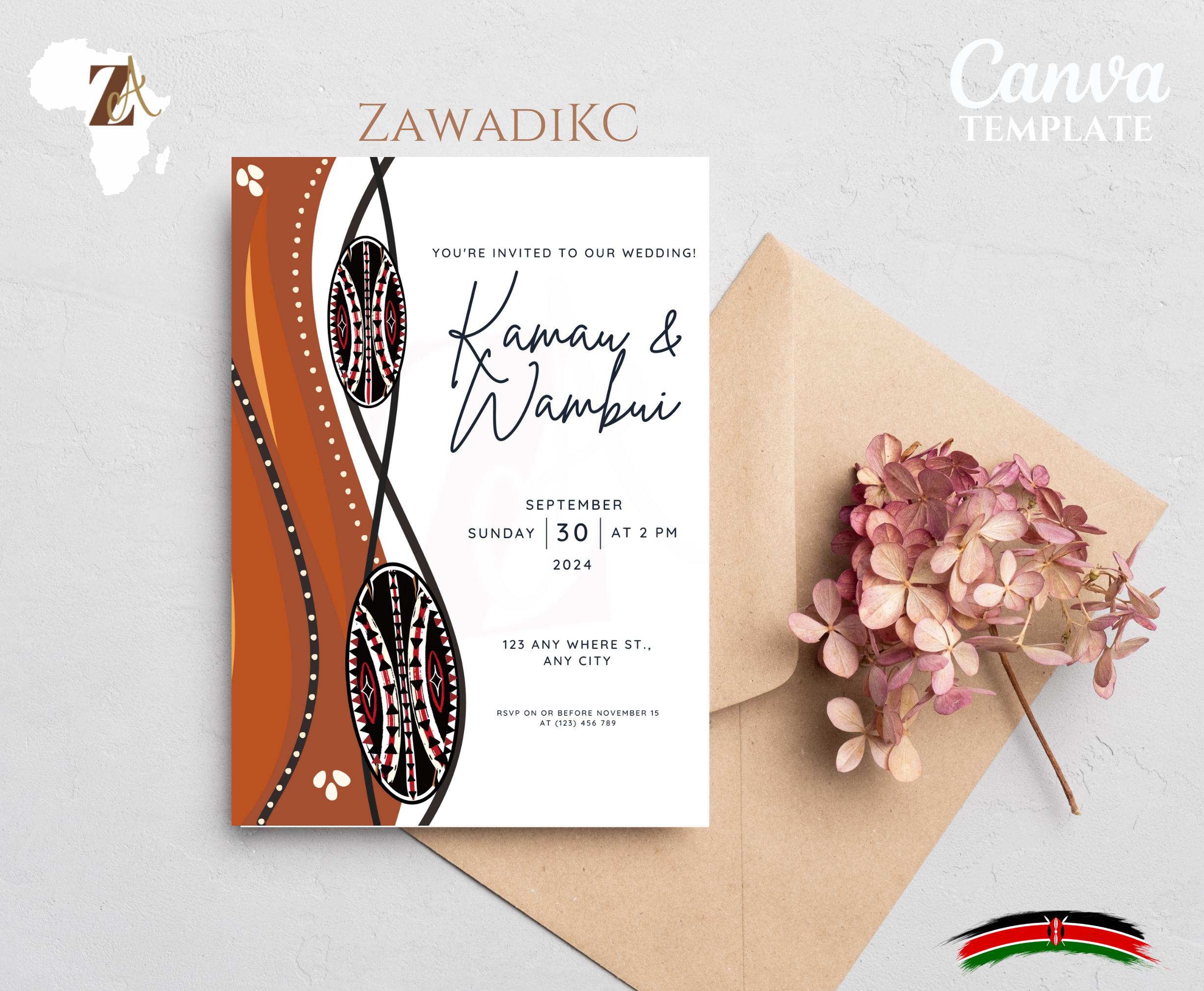 African Wedding Invitation, African Traditional Wedding Invitations ...