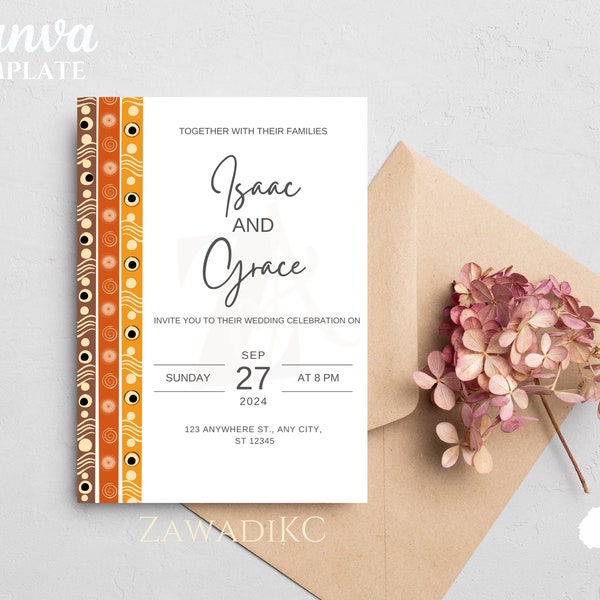 Ghanaian Wedding Invitations - Etsy