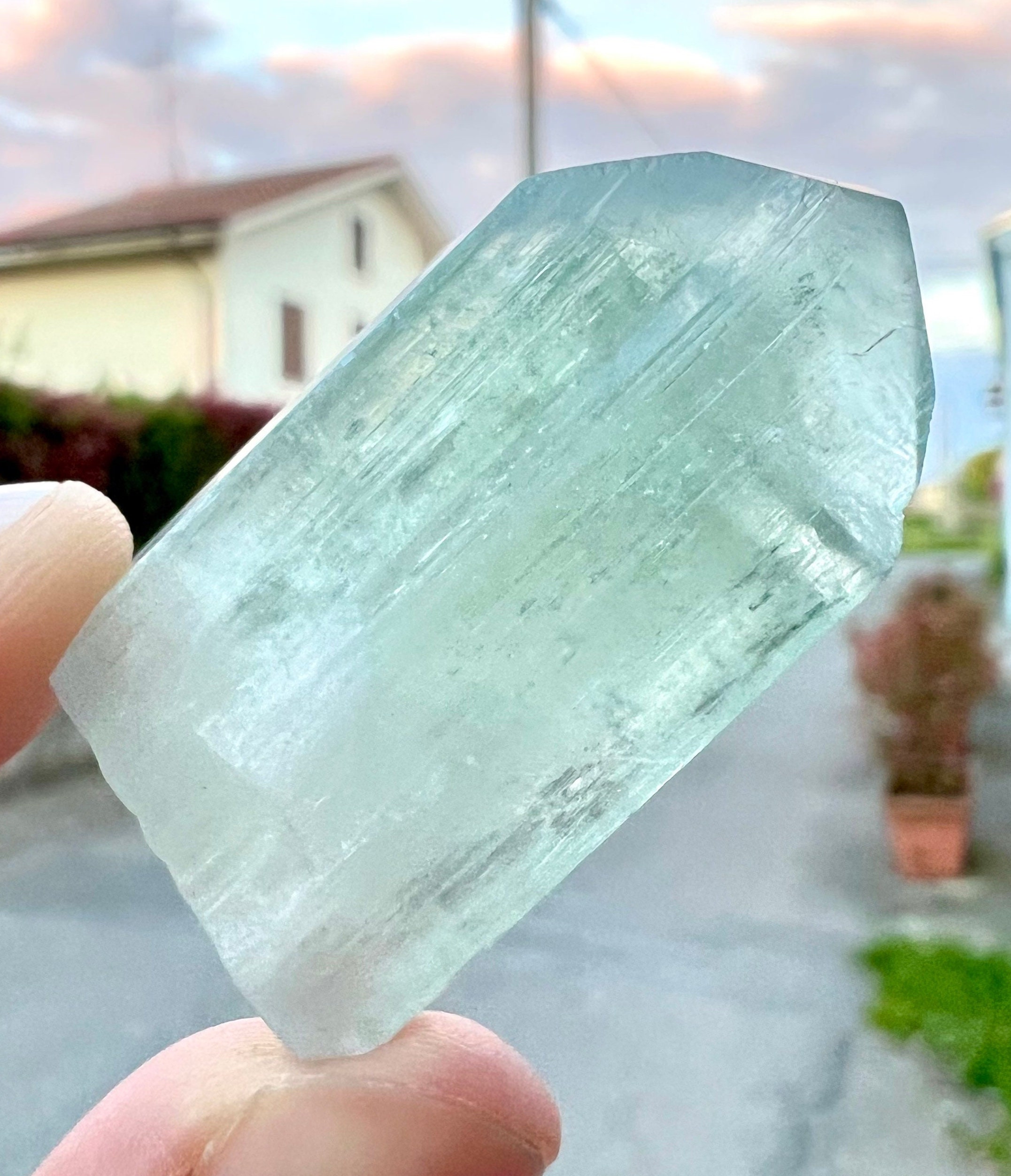 Beautiful V Shape Double Terminated Green Hiddenite Kunzite Crystal ...