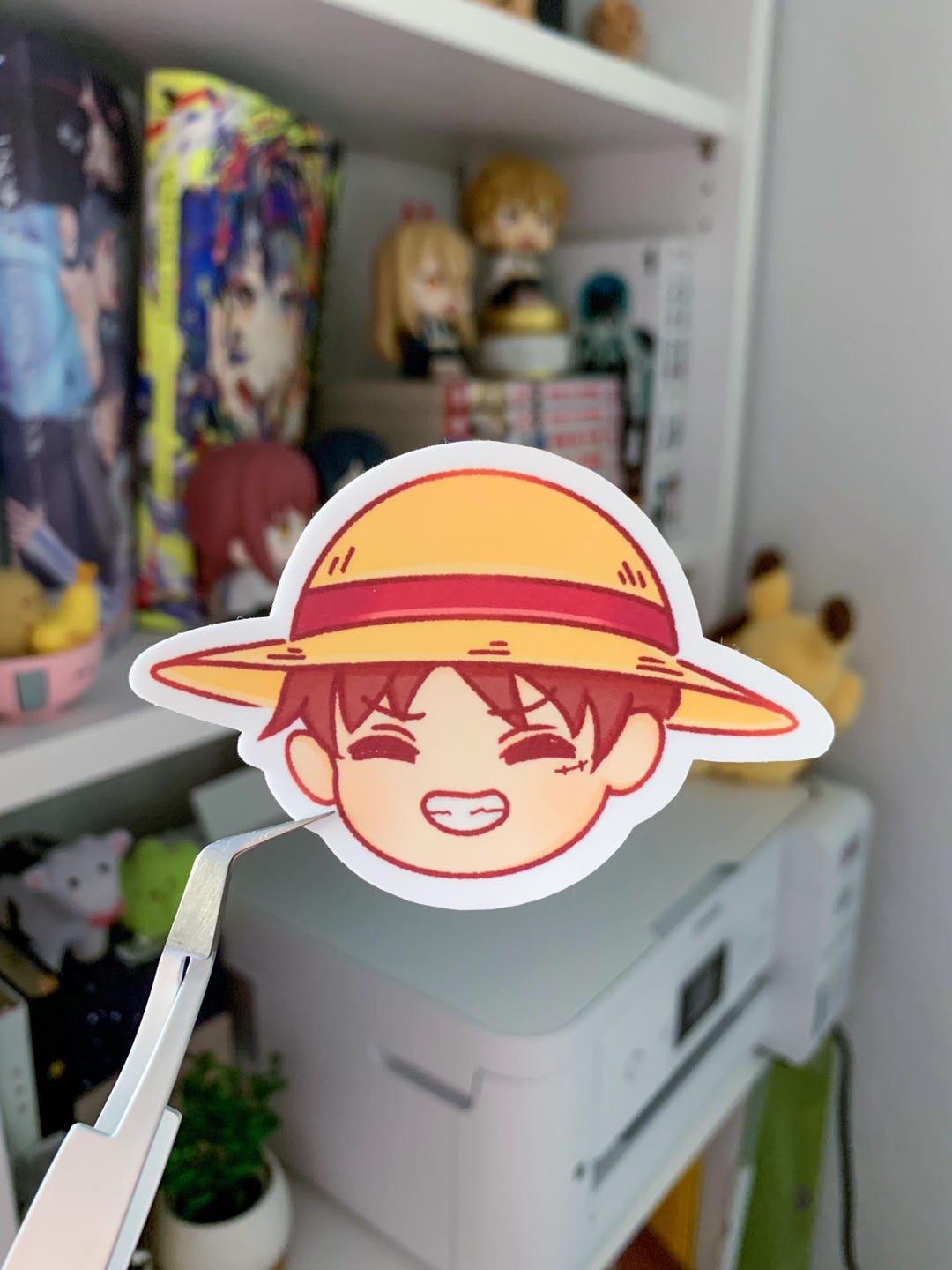 One Piece Anime Monkey D Luffy Straw Hat Pirate Vinyl Decal Die-cut ...