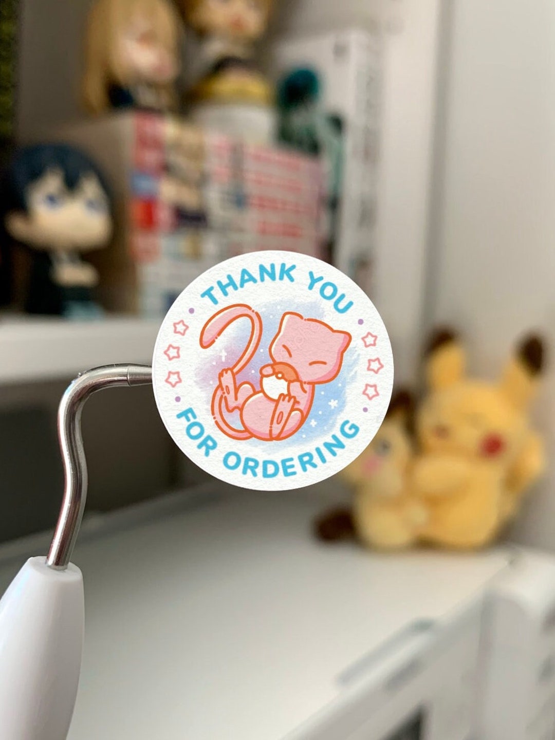 Thank You Sticker Labels Round Stickers for Small Business Pokemon ...
