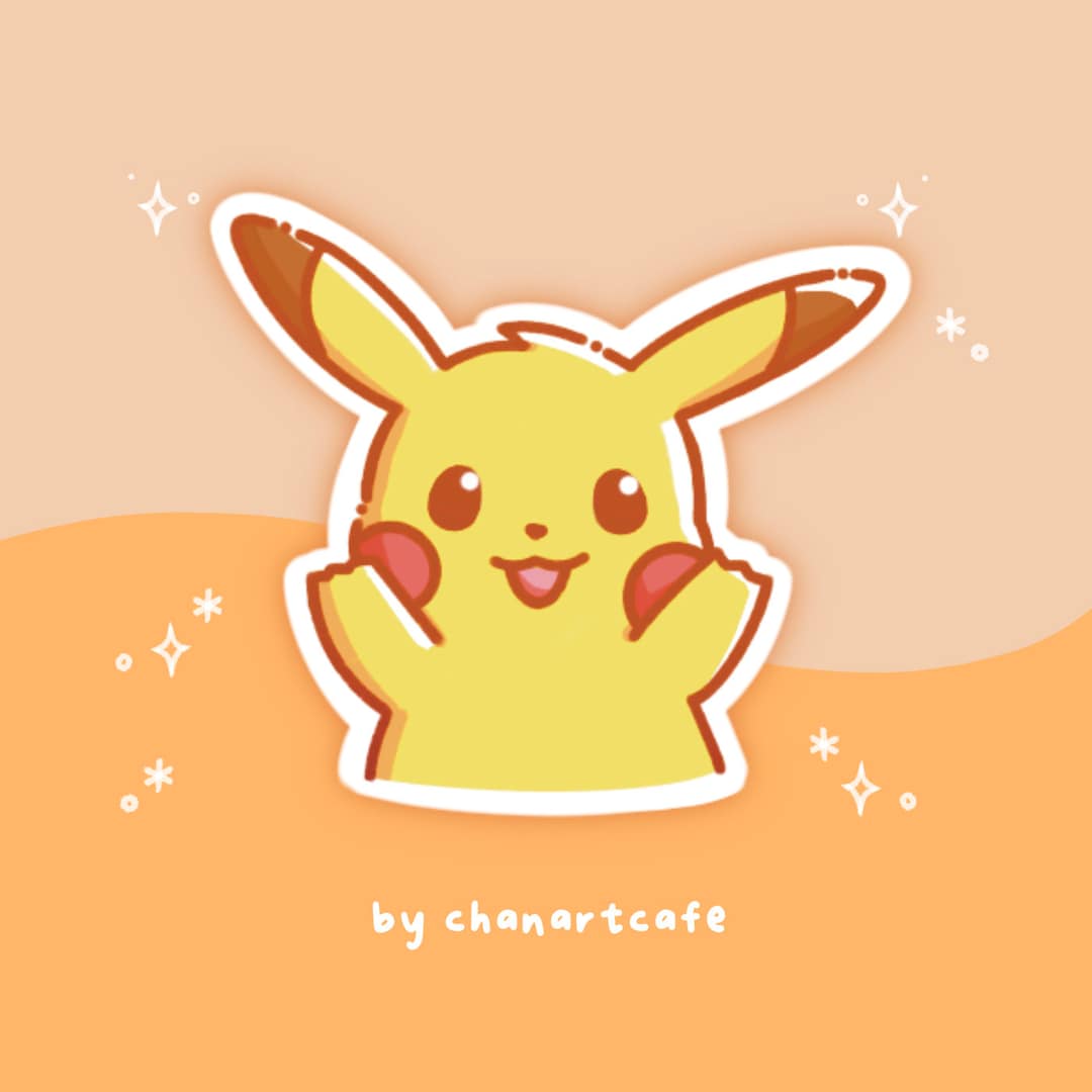 Pokemon Pikachu Cheer Stickers Die-cut Sticker for Planner, Journal ...