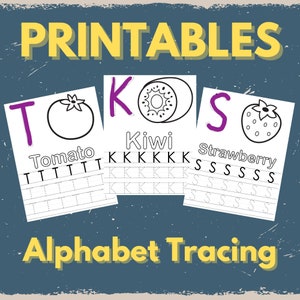 PRINTABLE - Letter Tracing Worksheets - Montessori Activity - Digital ...