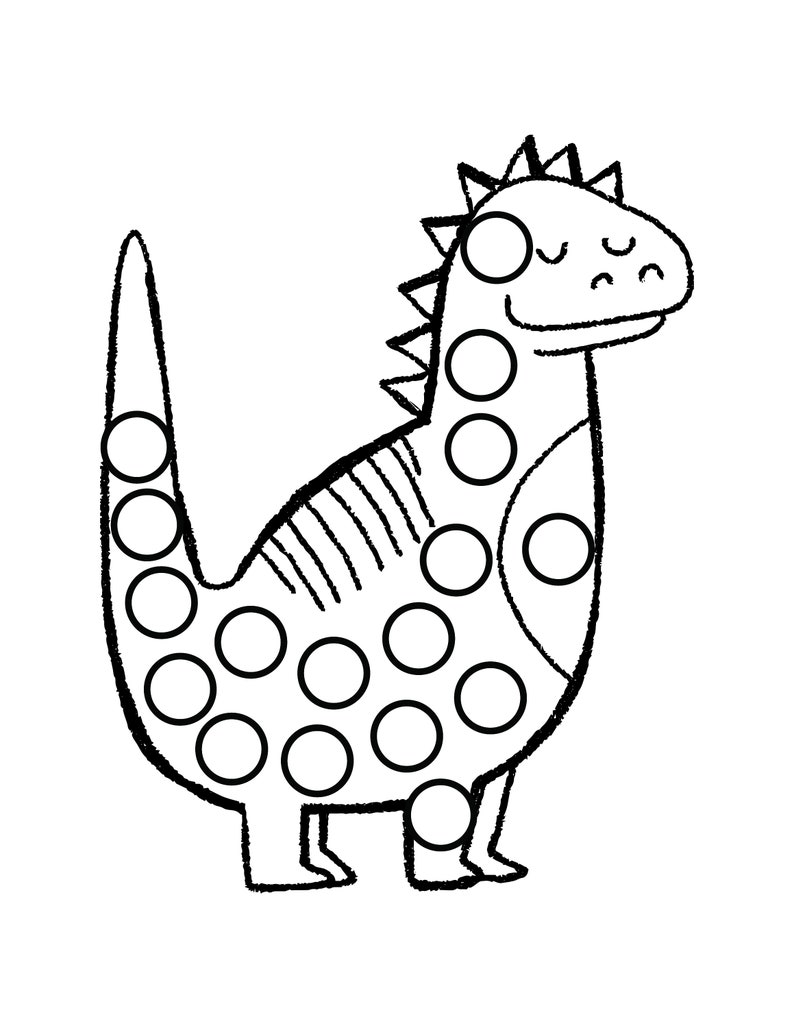 READY TO PRINT* Dinosaur Dot Marker Activity Book --8.5x11 --42 Pages ...