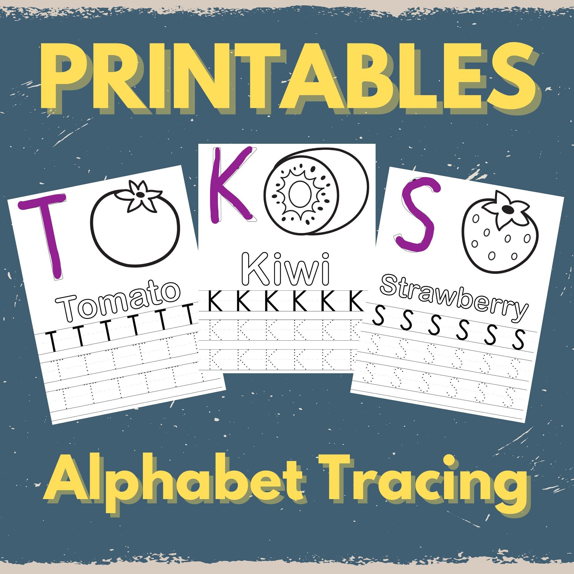 PRINTABLE - Letter Tracing Worksheets - Montessori Activity - Digital ...