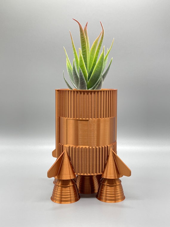 Rocket Planter 3D Printed Saturn V - Etsy