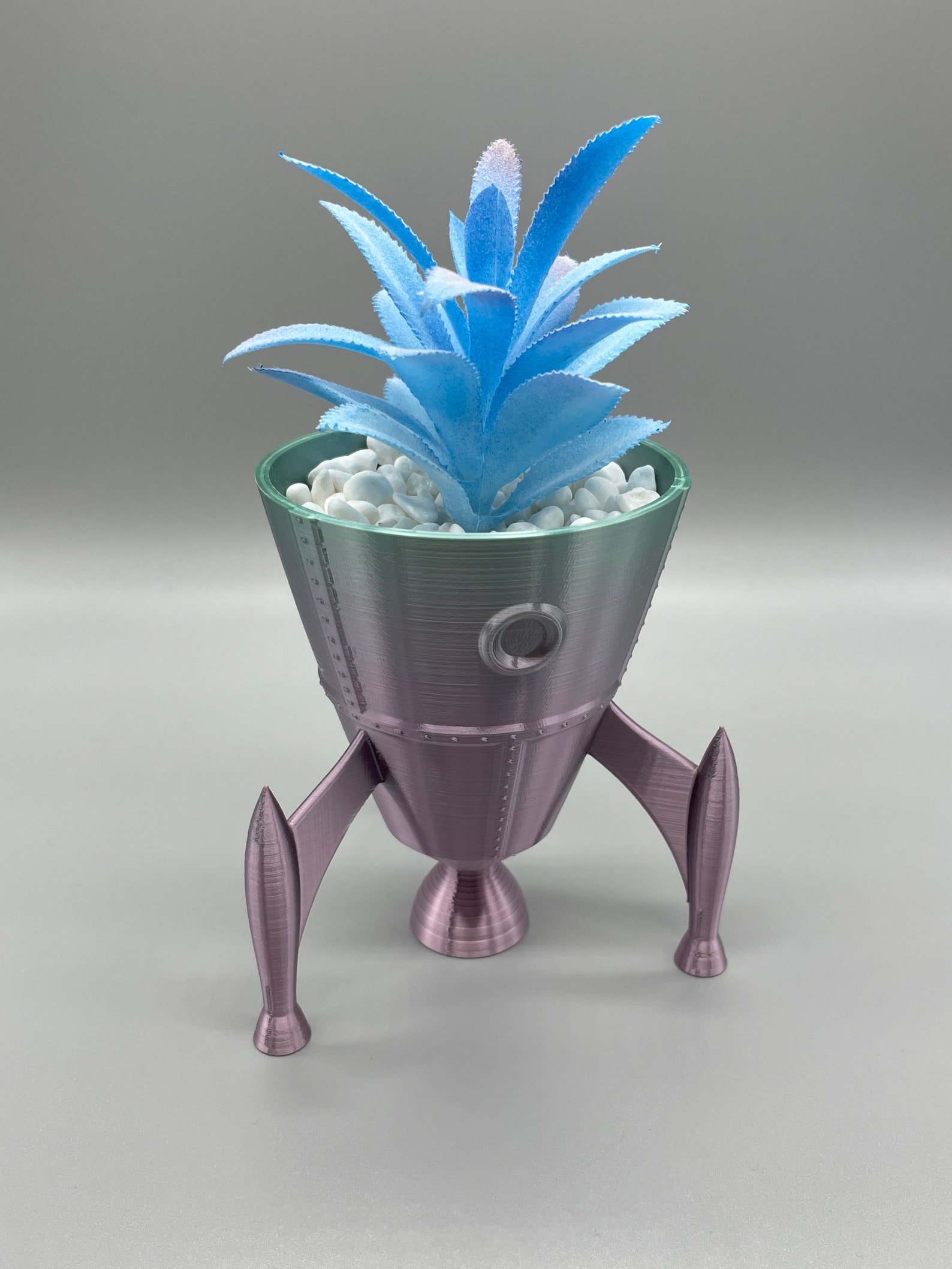 Retro Rocket Planter 3D Printed Retro Rocket Rocket - Etsy