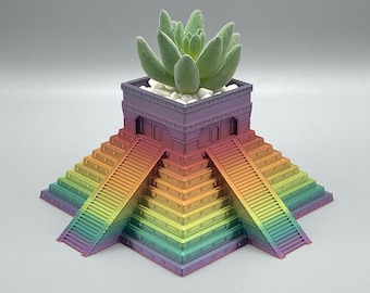 Aztec Planter, Aztec Temple Pot, History Teacher Gift, 3D Printed ...