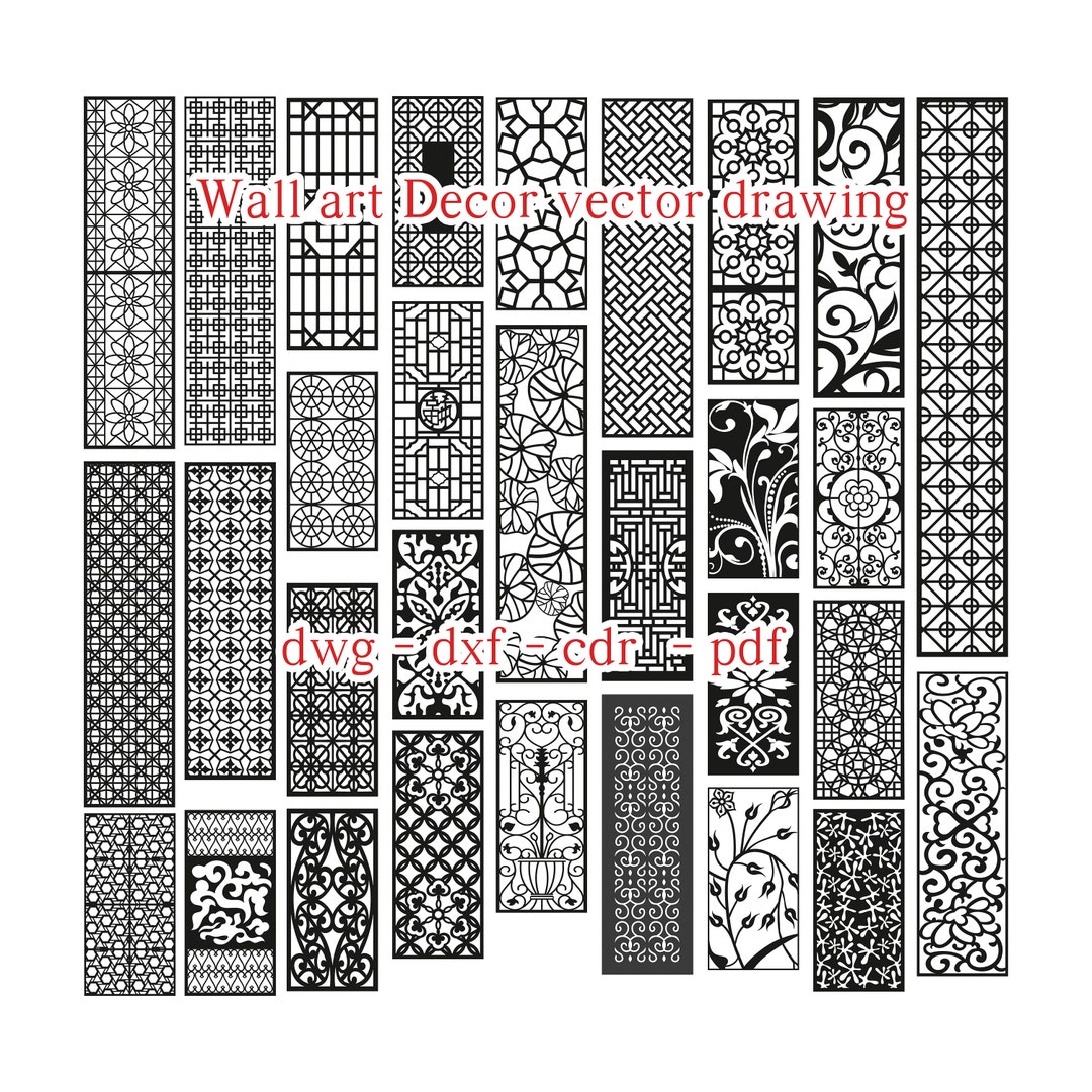 Wall Art Decor Vector Drawing File for Laser Cutting ,plasma Cutting ...