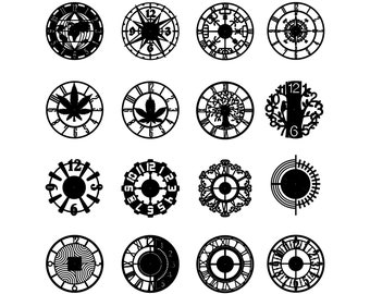 Wall Clock Bundle ( 25 Pcs ) High Quality Vector Drawing File for Laser ...