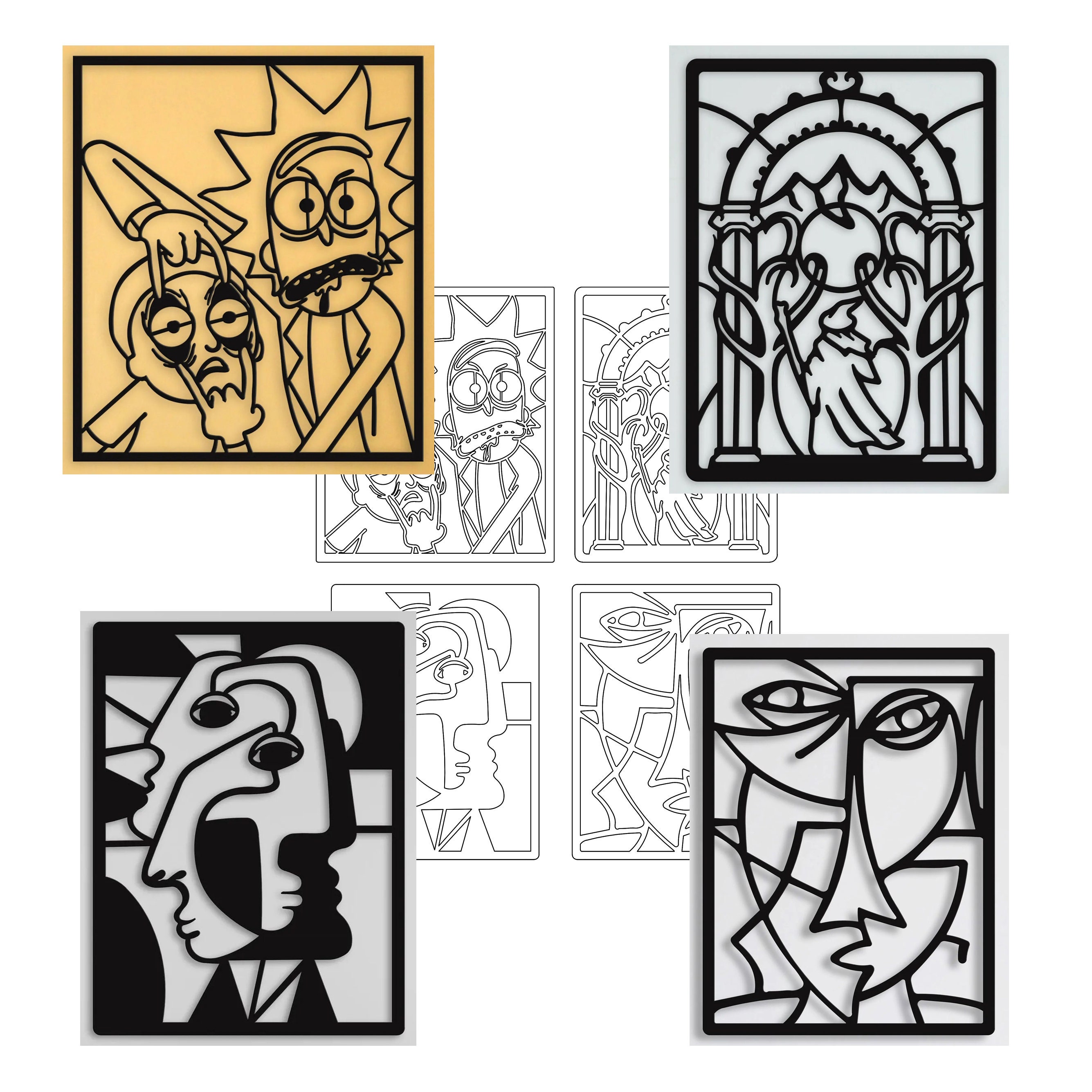 Wall Art Decor Vector Drawing File for Laser Cutting ,plasma Cutting ...