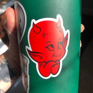 Hot Stuff Lil’ Devil Sticker Waterproof Stanley Sticker - Etsy