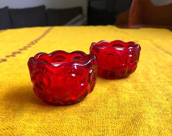 Cobalt Blue UV Reactive Glass Moon and Star Salt Dip Cellar by LE Smith ...