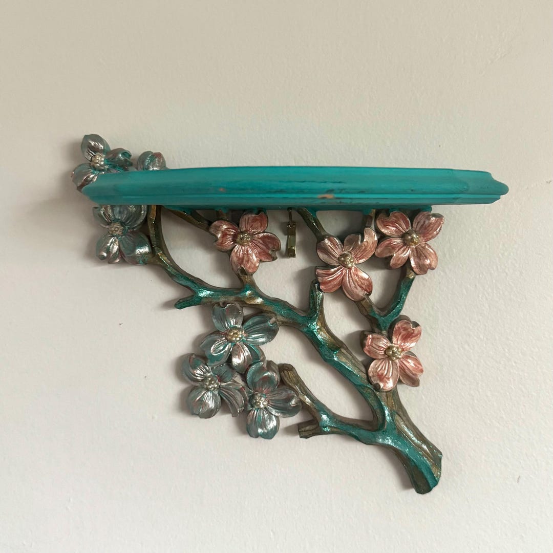 Vintage Syroco Cherry Blossoms Floating Shelf With Plate Groove - Etsy