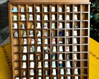 Vintage Thimble Collection With Hand Crafted Display Rack 15 Vintage ...