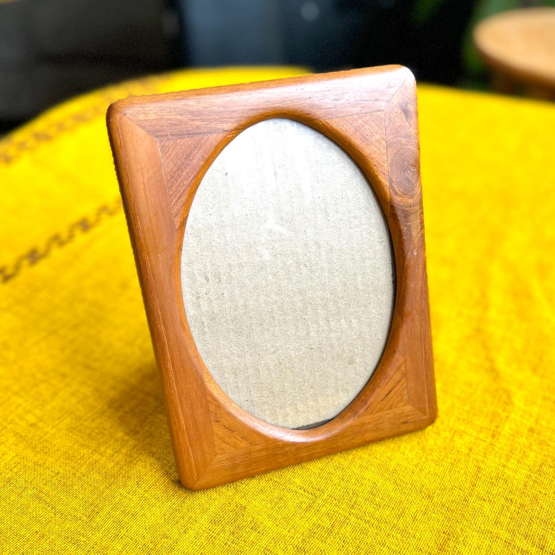 Vintage Teak Photo Frame 5X7 - Etsy