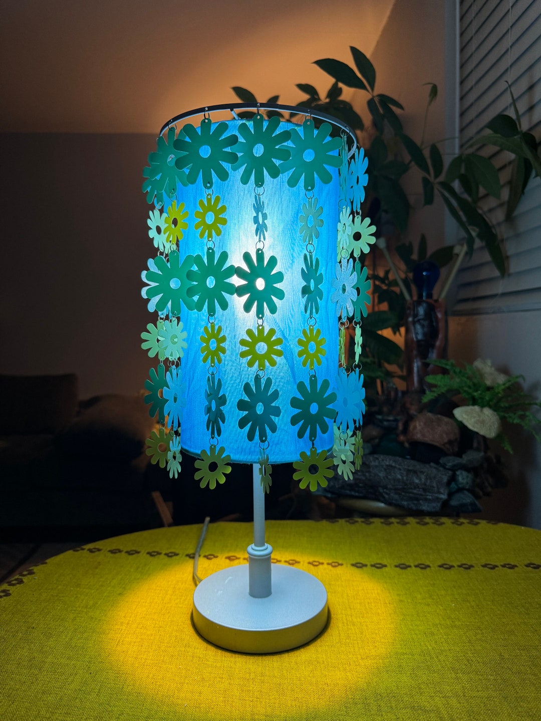 Vintage Y2K 90s Daisy Chain Table Lamp - Etsy