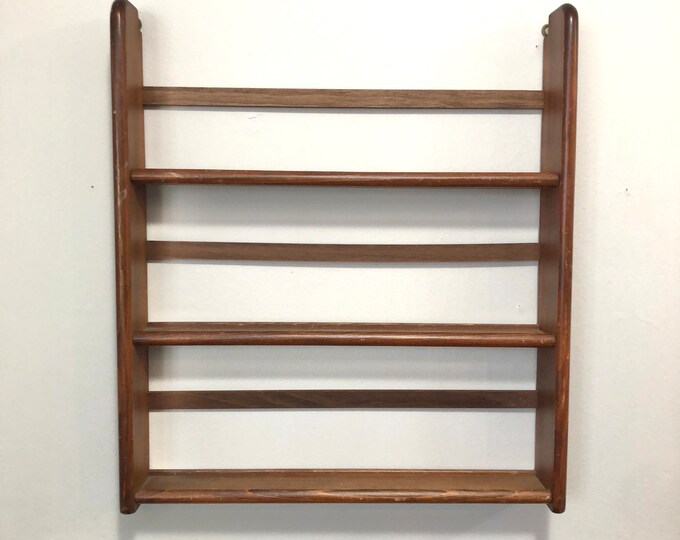 Wooden Spice Rack, 3 Tier Spice Rack, Vintage Apothecary Rack, Vintage ...