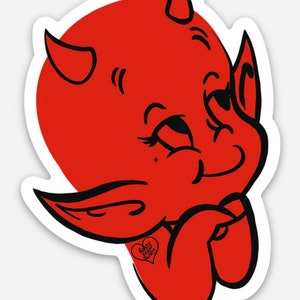 Hot Stuff Lil’ Devil Sticker Waterproof Stanley Sticker - Etsy