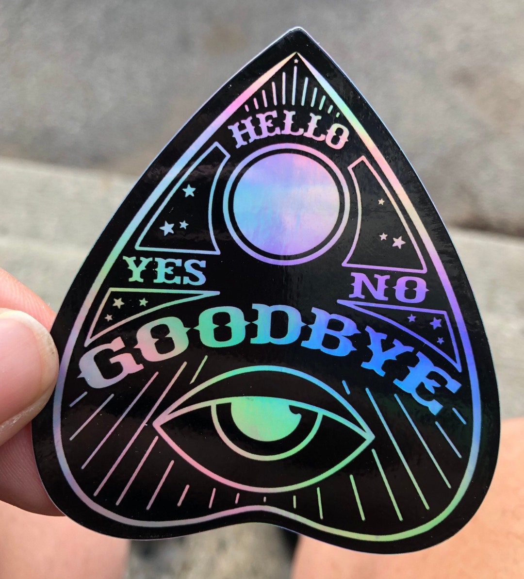 Ouija Board Sticker Holographic Waterproof Vinyl Spooky Sticker - Etsy