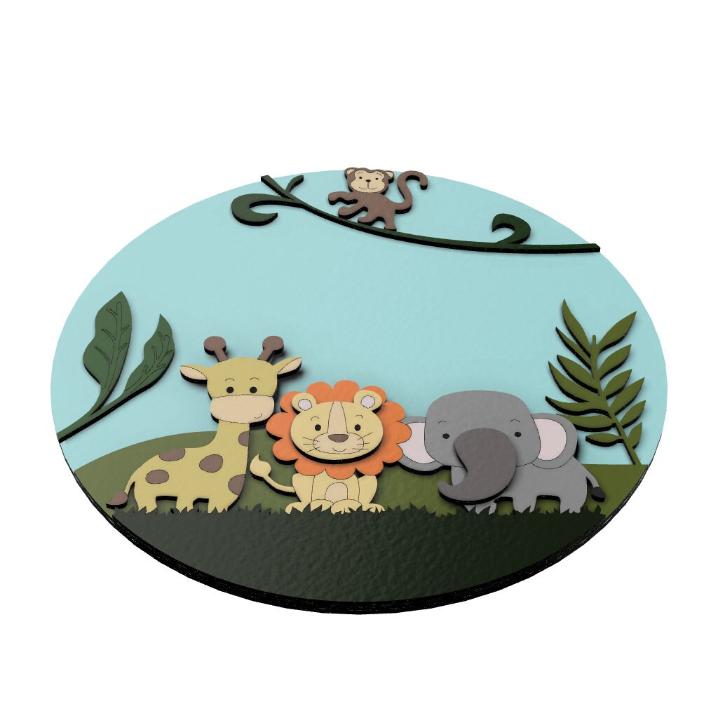 Jungle Safari Sign Jungle Elephant Baby Nursery Sign Svg | Etsy