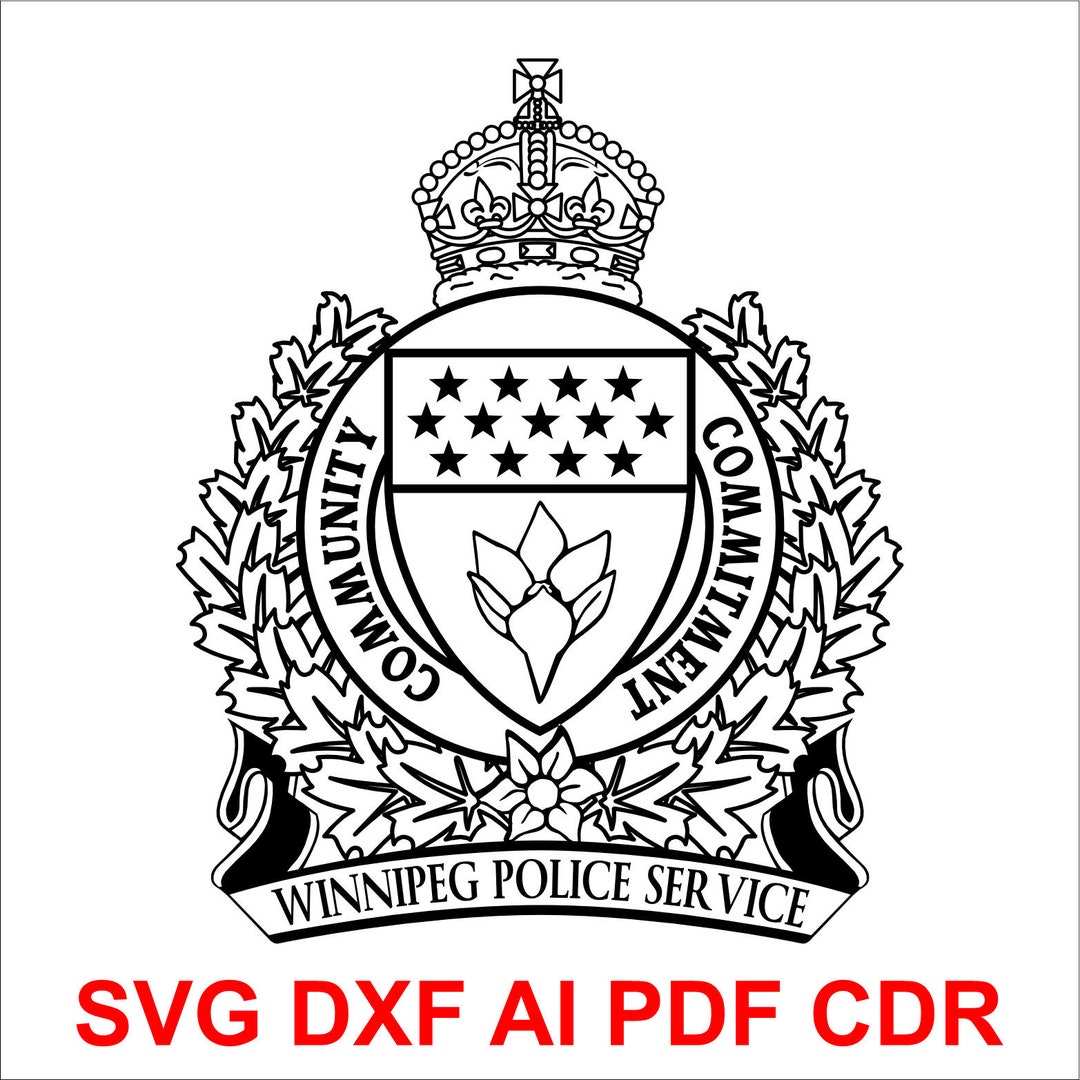 Winnipeg Police Service Crest Svg Dxf Ai Pdf Cdr - Vector for Laser ...