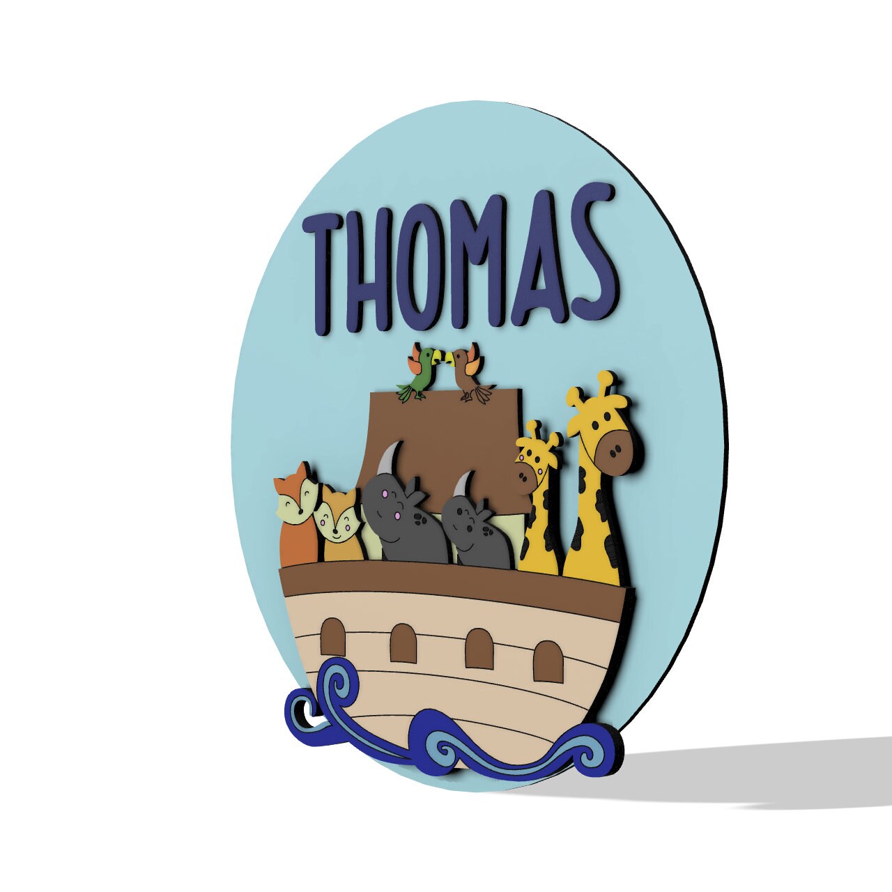 Noah's Ark Sign - Jungle Elephant Baby Nursery Sign - Svg Ai Dxf Pdf ...