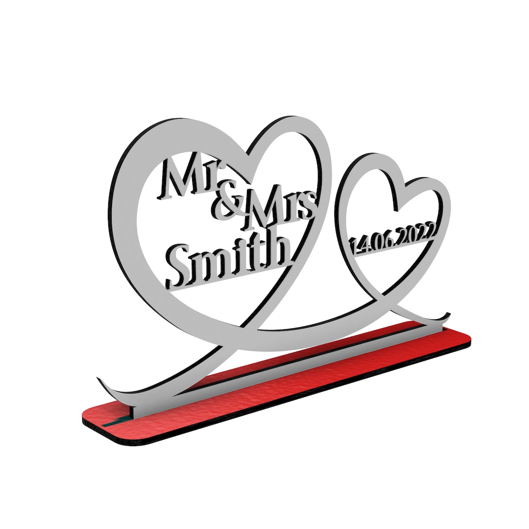 Wedding Gift Stand Decoration - Vector for Laser Cutting - Svg Dxf Ai ...