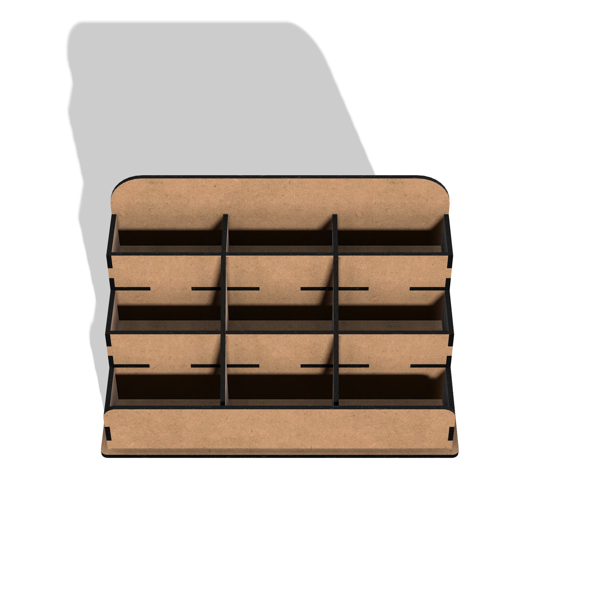 9 Slot Display 6mm - Vector for Laser Cutting - Svg Dxf Ai Cdr Pdf ...