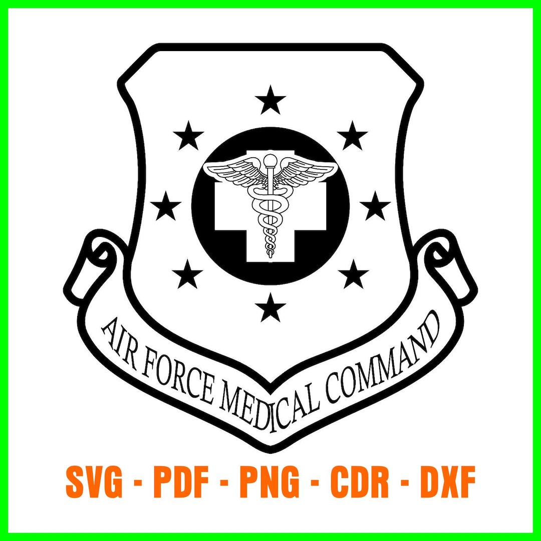 Air Force Medical Command Emblem Svg | Military Crest Caduceus ...