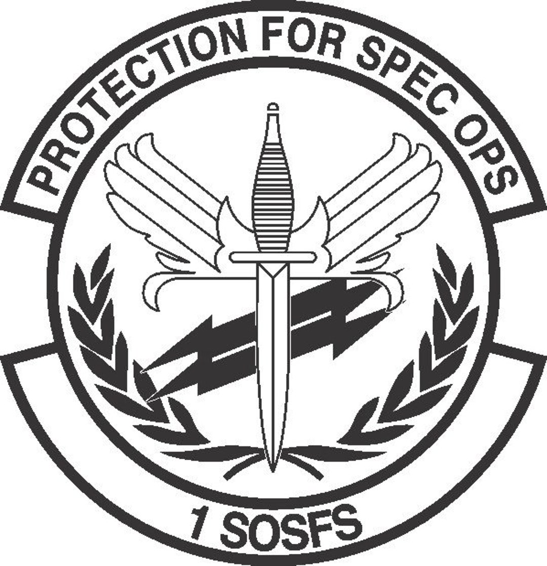 1 SOSFS Patch - 1st Special Operations Security Forces Squadron Patch - Military Patch - Digital ...