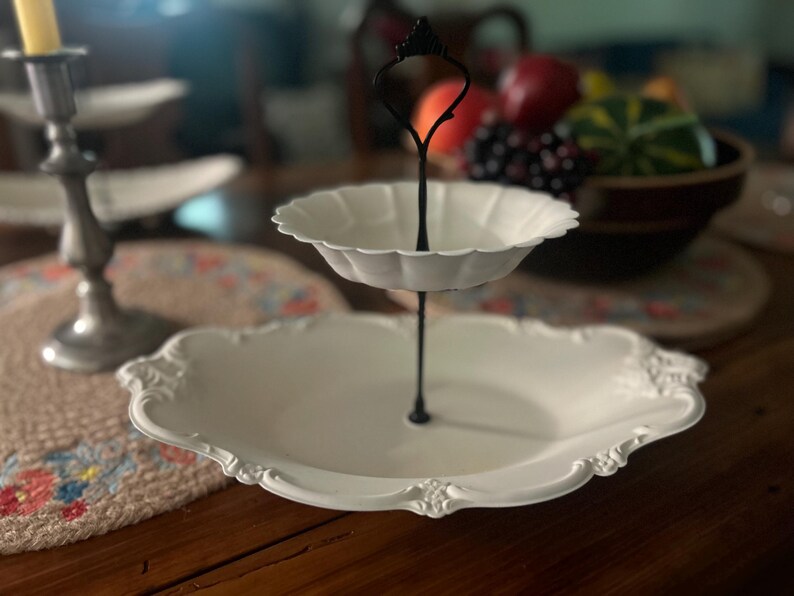 Repurposed Silver Tiered Tray - Etsy