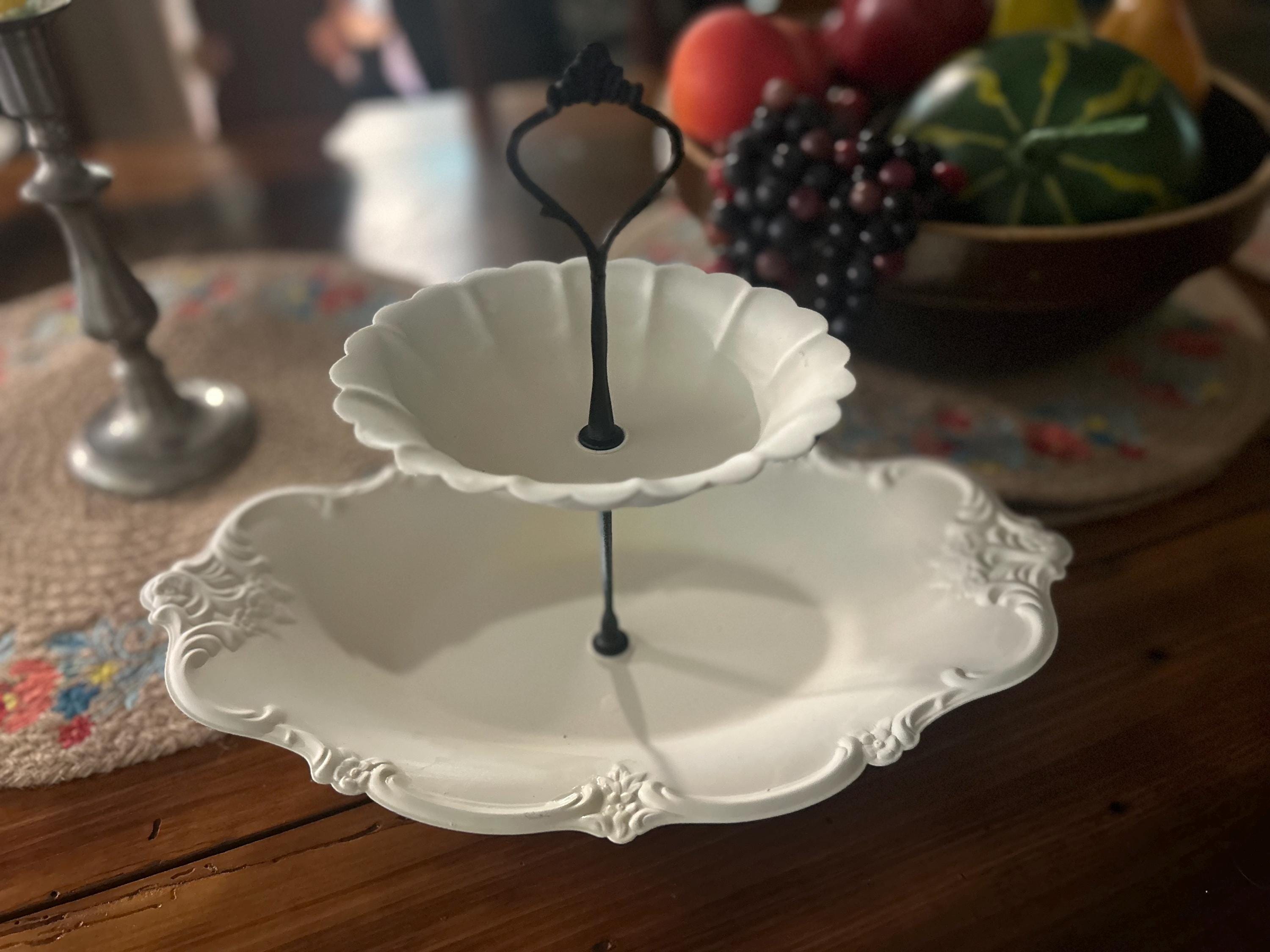 Repurposed Silver Tiered Tray - Etsy