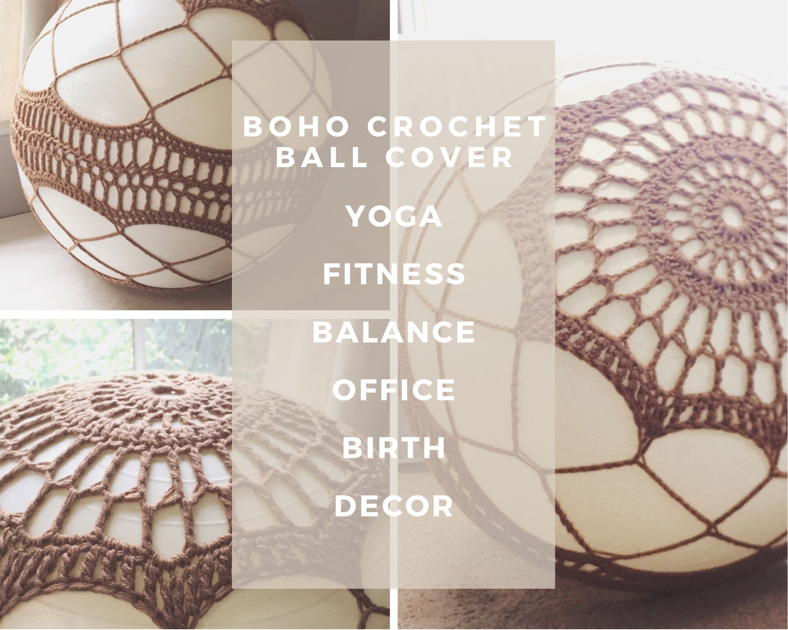 Boho Crochet Yoga Ball Cover Pattern - Etsy
