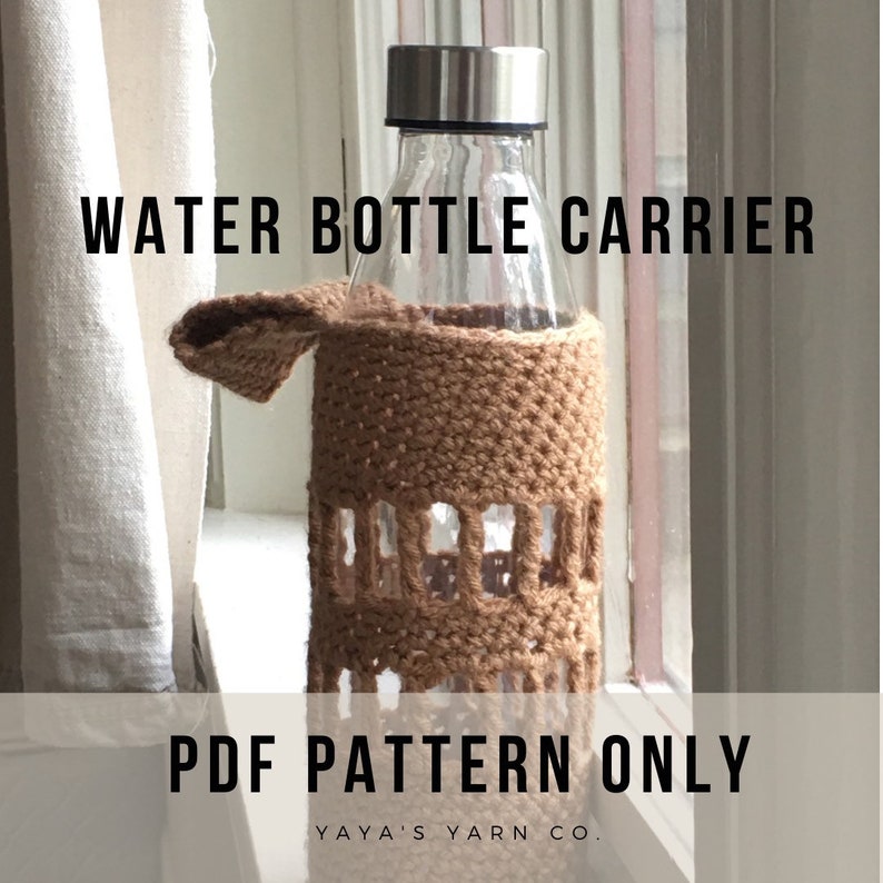 Crochet Water Bottle Carrier Pattern - Etsy