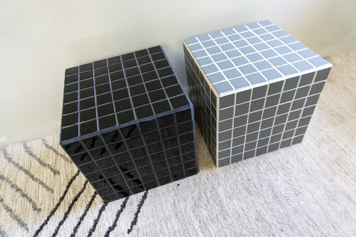 Cube Table, Tile Table, Ceramic Tile Coffee Table, Side Table ...