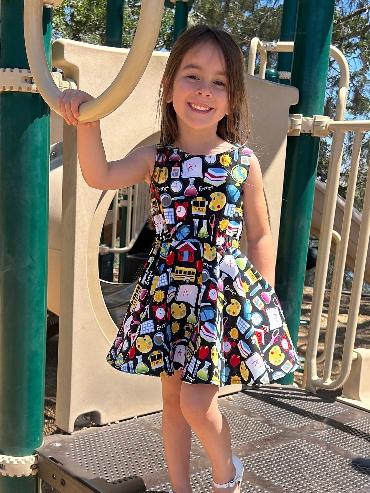 Girls Back to School Dress With Pockets First Day of School - Etsy