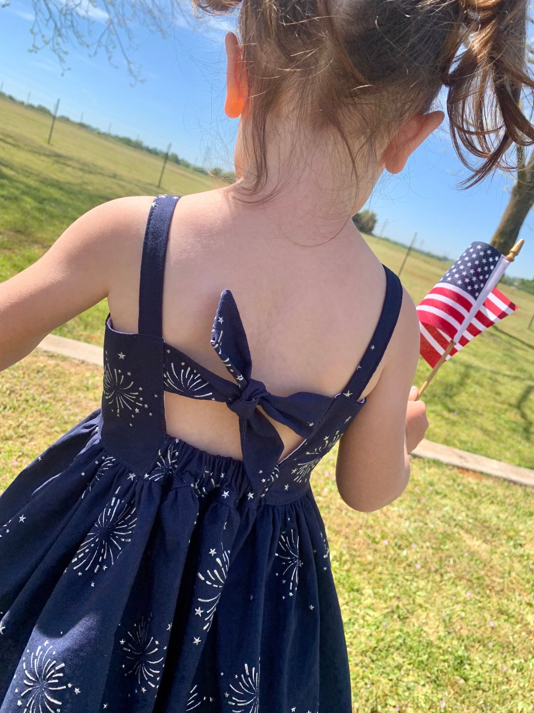 Girls 4th Of July Dress I Festive Navy Fireworks Outfit I Tie Etsy girls-4th-of-july-dress-i-festive-navy-fireworks-outfit-i-tie-etsy