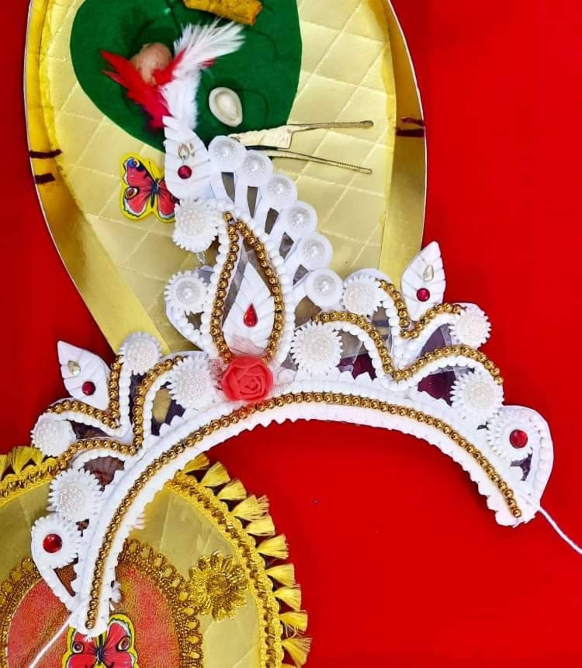 White Mukut for Wedding Sola Mukut for Bengali Wedding Indian - Etsy UK