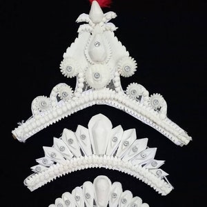 Bridal Shola Mukut for Bengali Wedding Indian Bridal Crown Classical ...