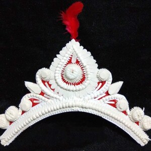 White Mukut for Wedding Sola Mukut for Bengali Wedding Indian Bridal ...