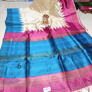 Ganga Yamuna Ghicha Silk Saree With Blouse Piece/ Ganga Jamuna Gheecha ...