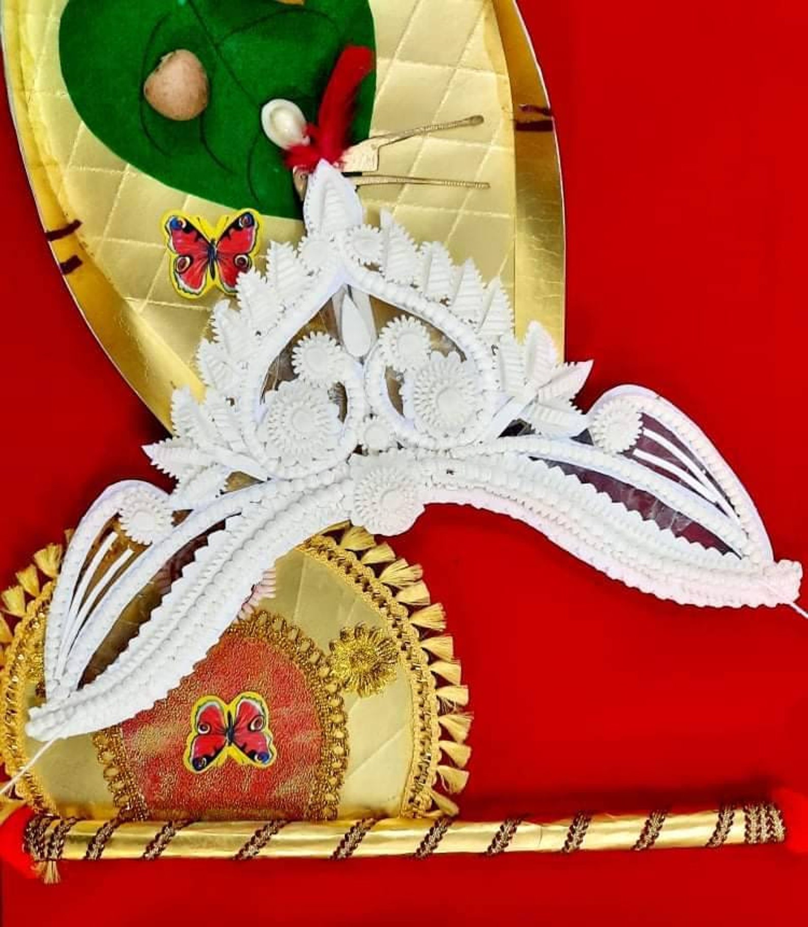 Bridal Mukut for Wedding Sola Mukut for Bengali Wedding Indian | Etsy