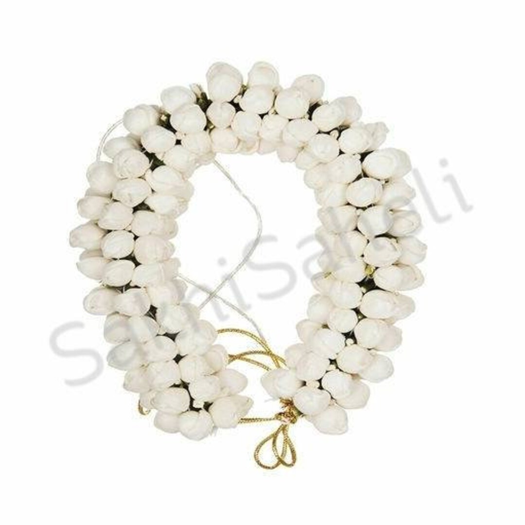 White Mogra Jasmine Gajra: Sola Wood Flower Hair Jewelry - Etsy